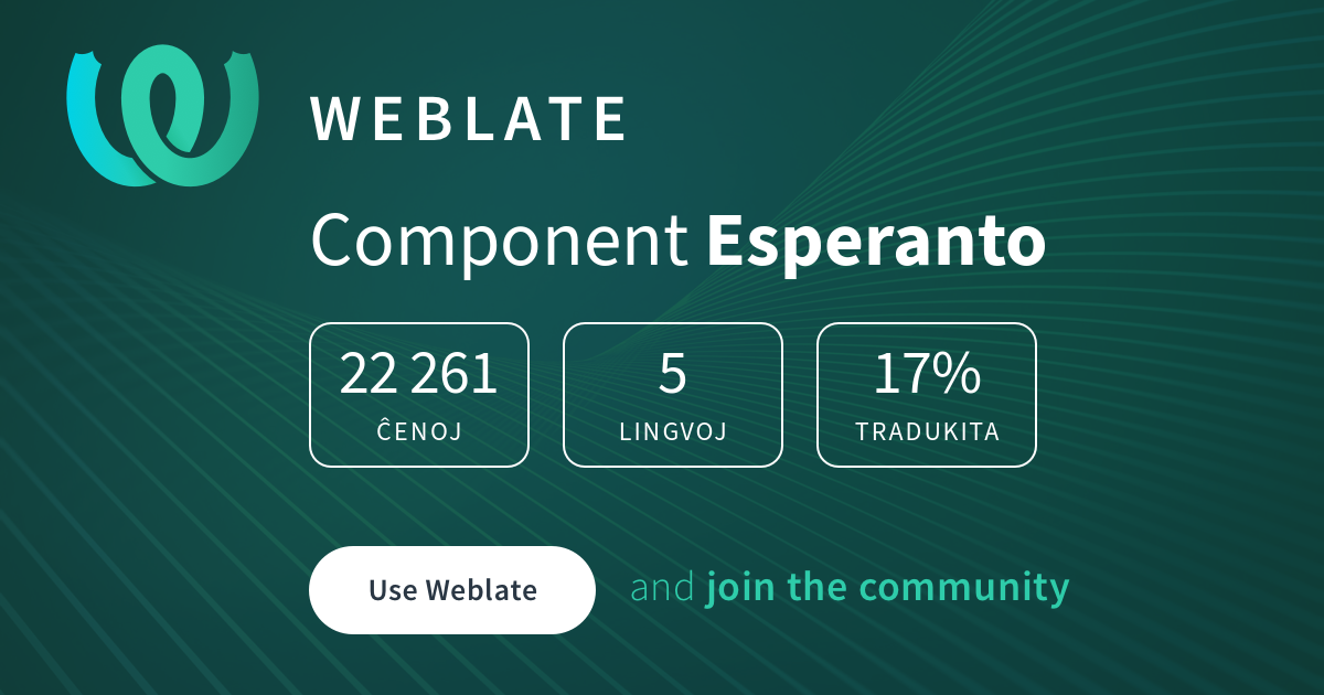 Esperanto @ Weblate